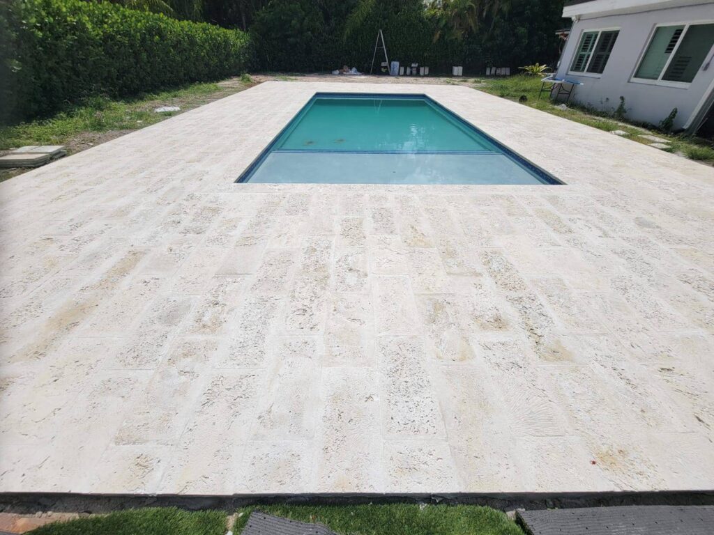 Pool Deck Installation – Simulated Keystone